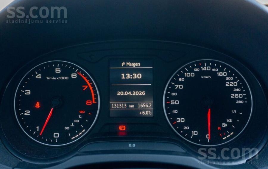 Blue Audi A3 2014 in Riga, with an engine capacity of 1.40 L and mileage of 131 thousand km for 7690 €, photo 24 on AUTOMOTO.COM.LV