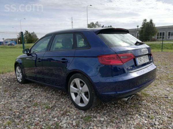 Blue Audi A3 2015 in Saldus, with an engine capacity of 2.00 L and mileage of 245 thousand km for 8300 €, photo 6 on AUTOMOTO.COM.LV