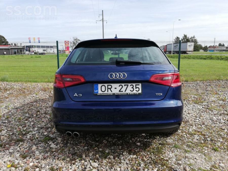 Zils Audi A3 2015 Saldus, ar dzinēja tilpumu 2.00 L un nobraukumu 245 tūkst. km par 8300 €, foto 7 vietnē AUTOMOTO.COM.LV
