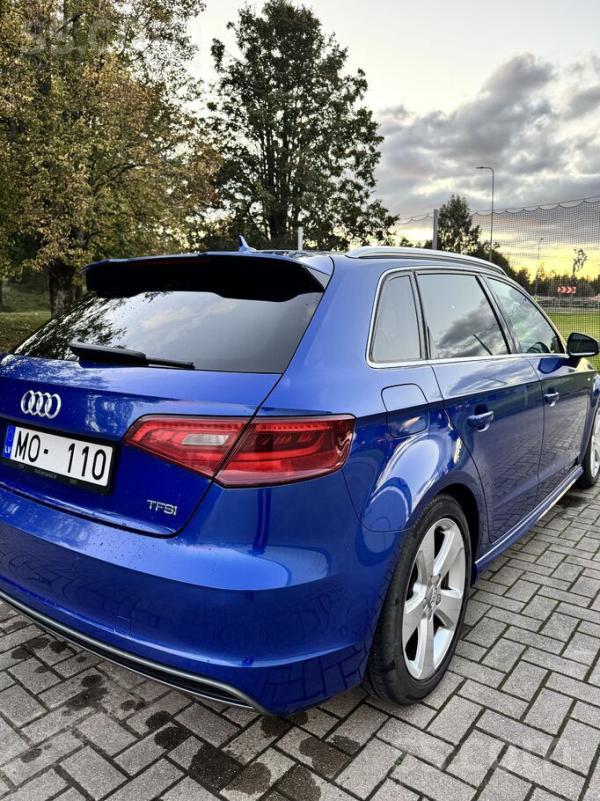 Blue Audi A3 2016 in Valmiera, with an engine capacity of 1.40 L and mileage of 105 thousand km for 12200 €, photo 4 on AUTOMOTO.COM.LV