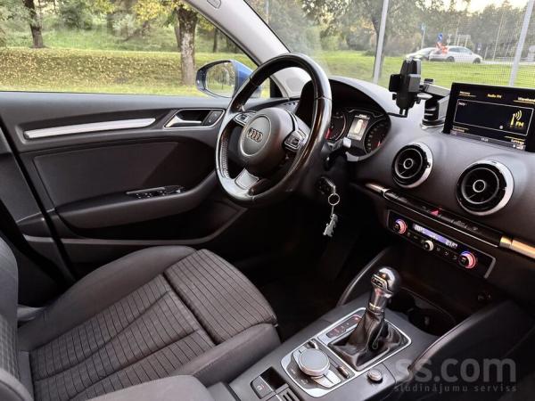 Blue Audi A3 2016 in Valmiera, with an engine capacity of 1.40 L and mileage of 105 thousand km for 12200 €, photo 6 on AUTOMOTO.COM.LV
