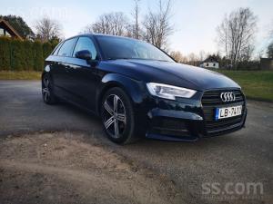 Zils Audi A3 2017 Rīga, ar dzinēja tilpumu 2.00 L un nobraukumu 18 tūkst. km par 18000 €, foto  vietnē AUTOMOTO.COM.LV