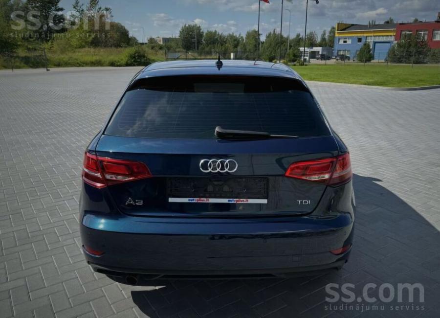 Blue Audi A3 2018 in Telschi, with an engine capacity of 1.60 L and mileage of 223 thousand km for 10999 €, photo 5 on AUTOMOTO.COM.LV