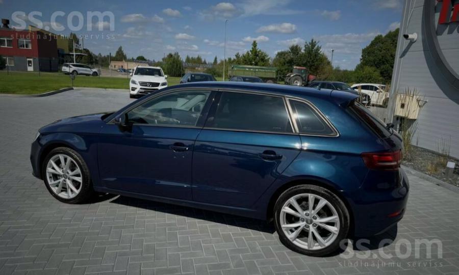 Blue Audi A3 2018 in Telschi, with an engine capacity of 1.60 L and mileage of 223 thousand km for 10999 €, photo 10 on AUTOMOTO.COM.LV