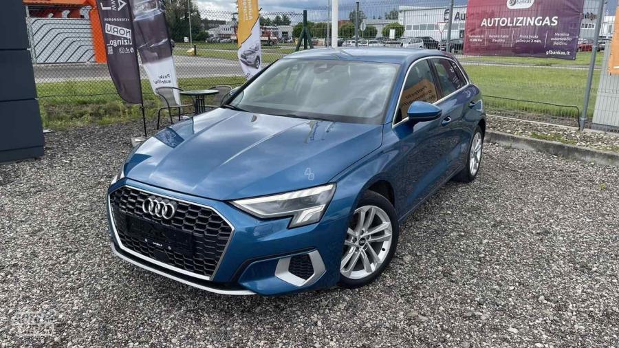 Blue Audi A3 2020 in Marijampole, with an engine capacity of 2.00 L and mileage of 270 thousand km for 15500 €, photo 1 on AUTOMOTO.COM.LV