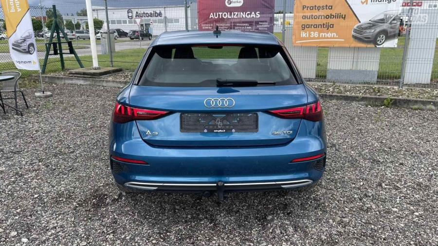 Blue Audi A3 2020 in Marijampole, with an engine capacity of 2.00 L and mileage of 270 thousand km for 15500 €, photo 6 on AUTOMOTO.COM.LV