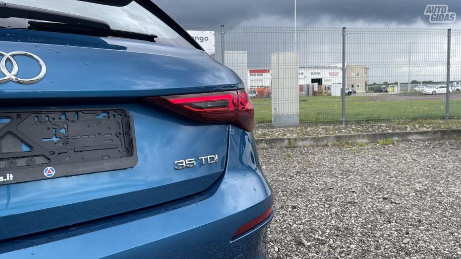 Blue Audi A3 2020 in Marijampole, with an engine capacity of 2.00 L and mileage of 270 thousand km for 15500 €, photo 9 on AUTOMOTO.COM.LV