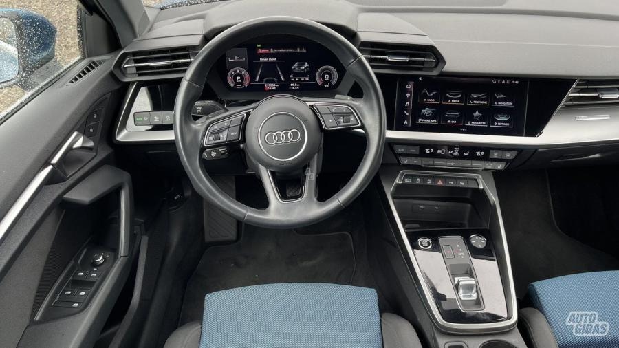 Blue Audi A3 2020 in Marijampole, with an engine capacity of 2.00 L and mileage of 270 thousand km for 15500 €, photo 15 on AUTOMOTO.COM.LV