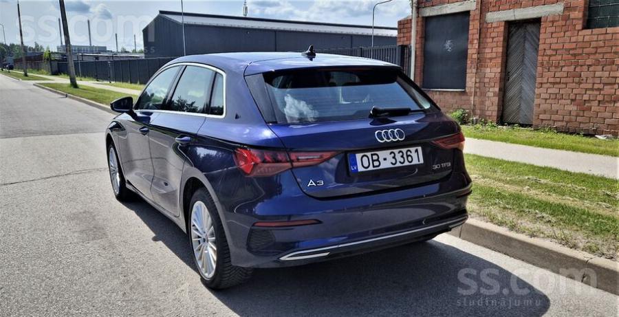 Zils Audi A3 2022 Rīga, ar dzinēja tilpumu 1.00 L un nobraukumu 171 tūkst. km par 15900 €, foto 2 vietnē AUTOMOTO.COM.LV