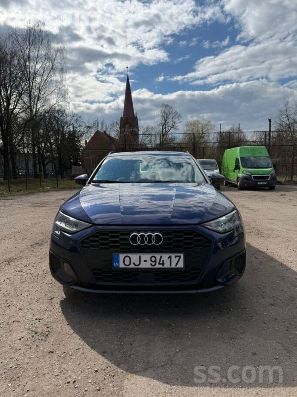 Blue Audi A3 2022 in Jelgava, with an engine capacity of 1.40 L and mileage of 0 thousand km for 16990 €, photo 1 on AUTOMOTO.COM.LV