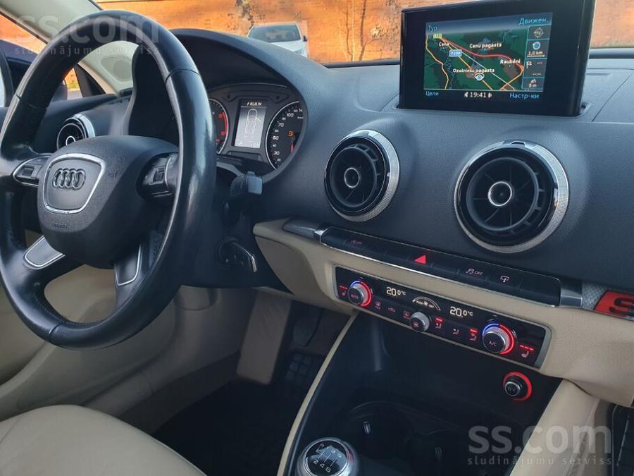 Blue Audi A3 2014 in Jelgava, with an engine capacity of 1.60 L and mileage of 279 thousand km for 8350 €, photo 22 on AUTOMOTO.COM.LV