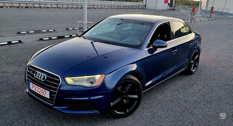 Blue Audi A3 2015 in Vilnius, with an engine capacity of 2.00 L and mileage of 180 thousand km for 13999 €, photo 1 on AUTOMOTO.COM.LV