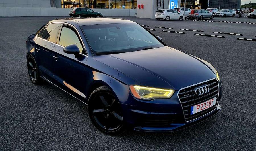 Blue Audi A3 2015 in Vilnius, with an engine capacity of 2.00 L and mileage of 180 thousand km for 13999 €, photo 5 on AUTOMOTO.COM.LV