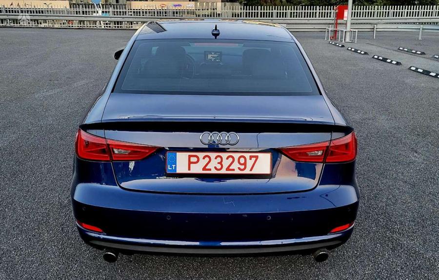 Blue Audi A3 2015 in Vilnius, with an engine capacity of 2.00 L and mileage of 180 thousand km for 13999 €, photo 11 on AUTOMOTO.COM.LV