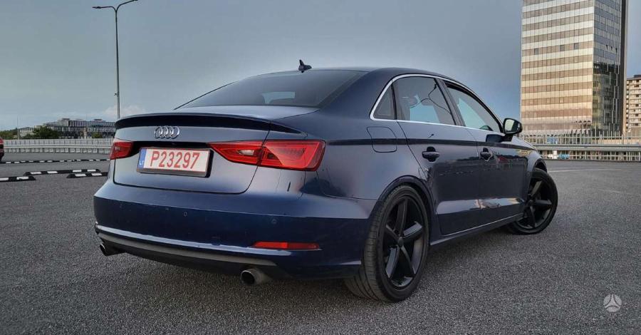 Blue Audi A3 2015 in Vilnius, with an engine capacity of 2.00 L and mileage of 180 thousand km for 13999 €, photo 13 on AUTOMOTO.COM.LV