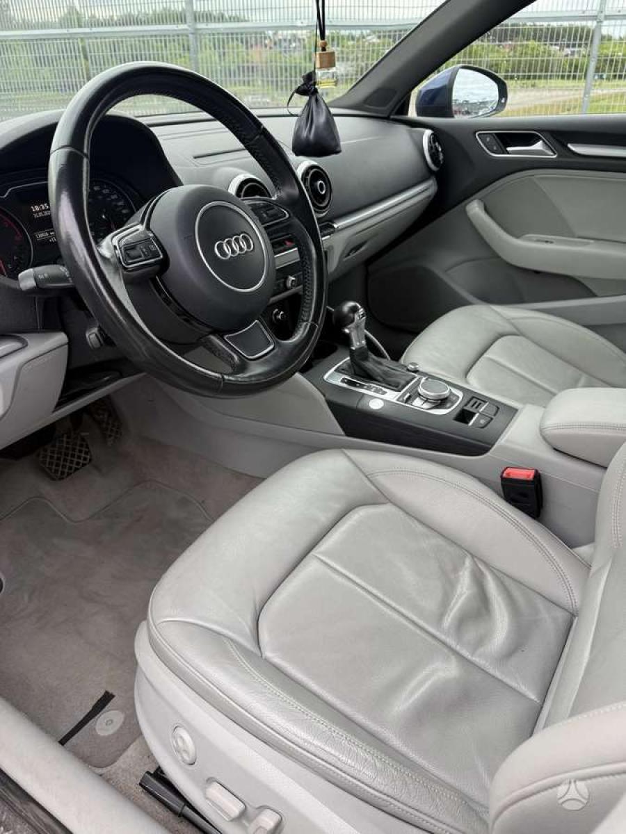 Blue Audi A3 2016 in Vilnius, with an engine capacity of 1.80 L and mileage of 120 thousand km for 9200 €, photo 13 on AUTOMOTO.COM.LV