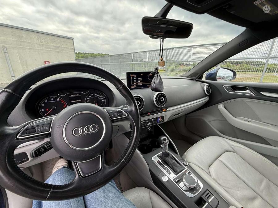 Blue Audi A3 2016 in Vilnius, with an engine capacity of 1.80 L and mileage of 120 thousand km for 9200 €, photo 14 on AUTOMOTO.COM.LV