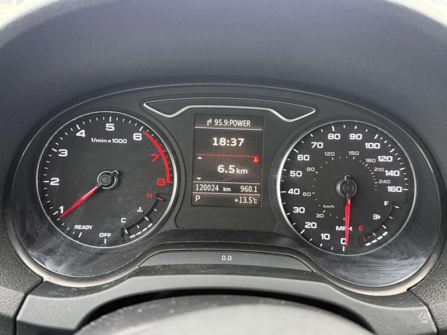Blue Audi A3 2016 in Vilnius, with an engine capacity of 1.80 L and mileage of 120 thousand km for 9200 €, photo 17 on AUTOMOTO.COM.LV