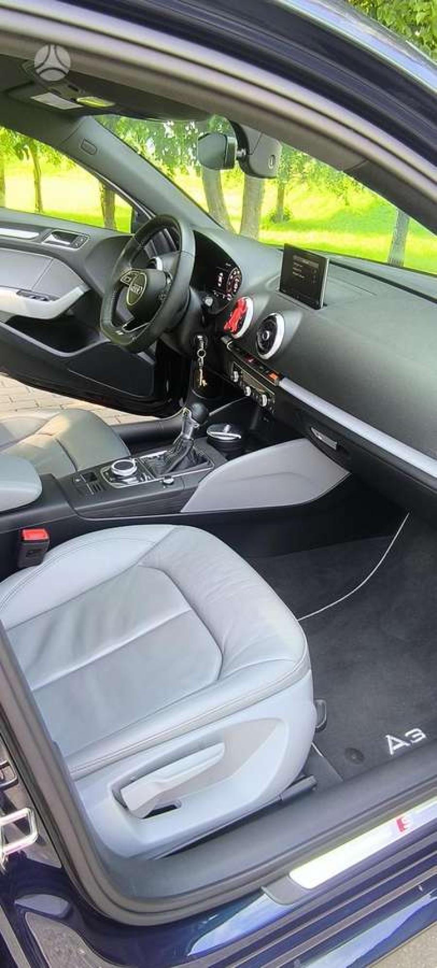Blue Audi A3 2018 in Siauliai, with an engine capacity of 1.98 L and mileage of 60 thousand km for 18000 €, photo 20 on AUTOMOTO.COM.LV