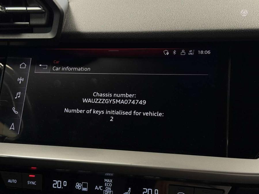 Синий Ауди А3 2021 в Каунас, объемом двигателя 1.97 л и пробегом 162 тыс. км за 18999 €, фото 18 на AUTOMOTO.COM.LV