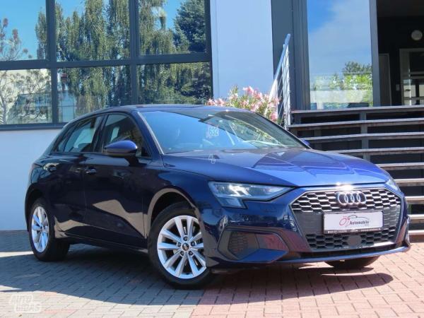 Zils Audi A3 2022 Kauņa, ar dzinēja tilpumu 1.50 L un nobraukumu 54 tūkst. km par 25784 €, foto 1 vietnē AUTOMOTO.COM.LV