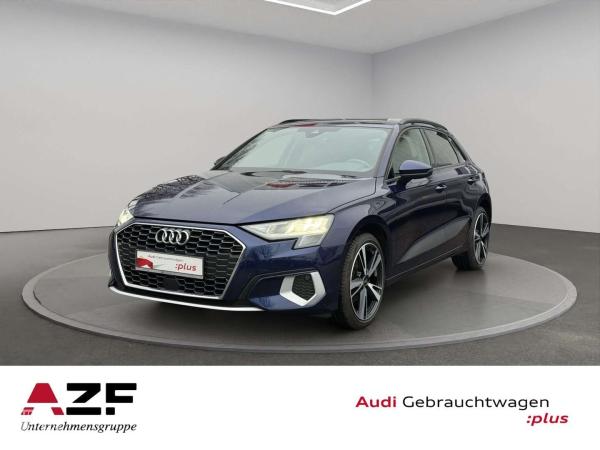 Blue Audi A3 2023 in Kaunas, with an engine capacity of 1.00 L and mileage of 30 thousand km for 30894 €, photo 1 on AUTOMOTO.COM.LV