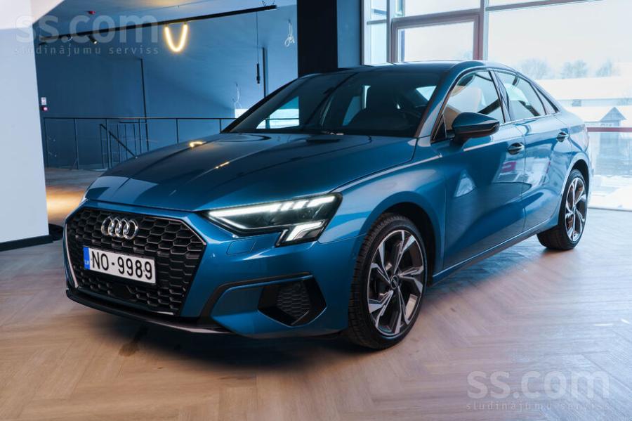 Zils Audi A3 2023 Rīga, ar dzinēja tilpumu 1.00 L un nobraukumu 58 tūkst. km par 21111 €, foto 1 vietnē AUTOMOTO.COM.LV