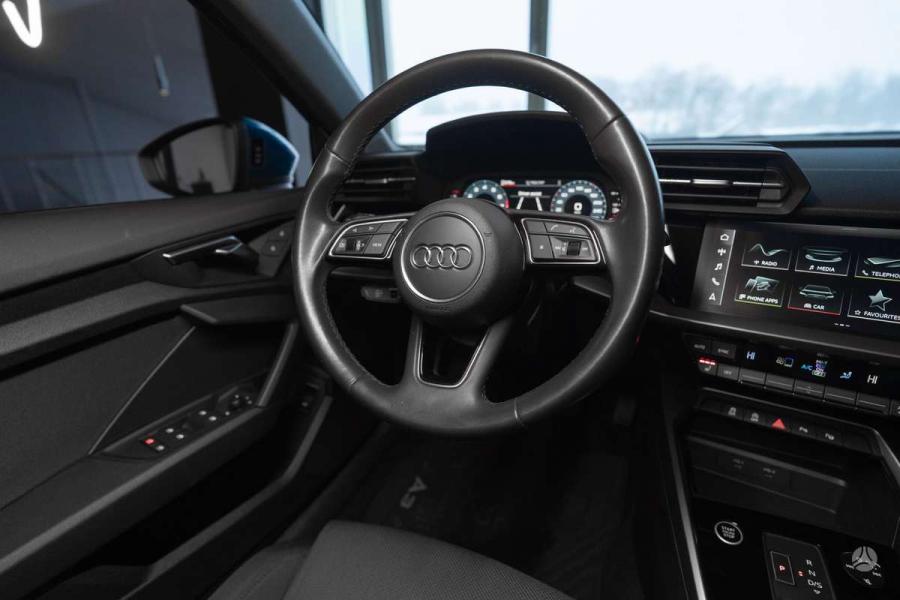 Zils Audi A3 2023 Rīga, ar dzinēja tilpumu 1.00 L un nobraukumu 58 tūkst. km par 21111 €, foto 20 vietnē AUTOMOTO.COM.LV