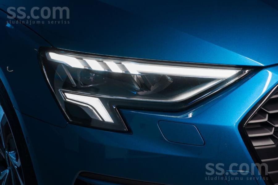 Blue Audi A3 2023 in Riga, with an engine capacity of 1.00 L and mileage of 58 thousand km for 15999 €, photo 5 on AUTOMOTO.COM.LV