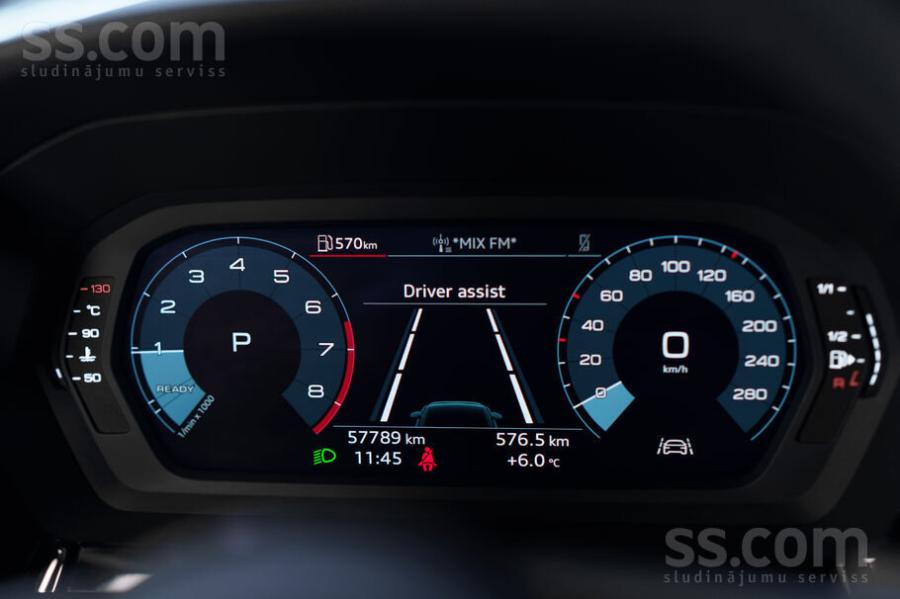 Blue Audi A3 2023 in Riga, with an engine capacity of 1.00 L and mileage of 58 thousand km for 15999 €, photo 10 on AUTOMOTO.COM.LV