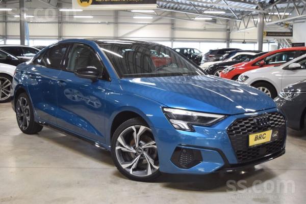 Blue Audi A3 2023 in Riga, with an engine capacity of 1.00 L and mileage of 44 thousand km for 23000 €, photo 1 on AUTOMOTO.COM.LV