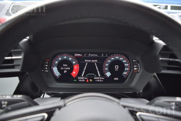 Blue Audi A3 2023 in Riga, with an engine capacity of 1.00 L and mileage of 44 thousand km for 23000 €, photo 9 on AUTOMOTO.COM.LV