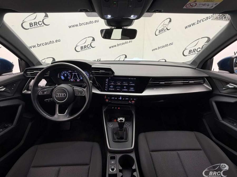 Blue Audi A3 2022 in Vilnius, with an engine capacity of 1.50 L and mileage of 27 thousand km for 17500 €, photo 5 on AUTOMOTO.COM.LV