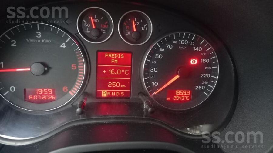 Brown Audi A3 2005 in Jelgava, with an engine capacity of 2.00 L and mileage of 294 thousand km for 2200 €, photo 12 on AUTOMOTO.COM.LV