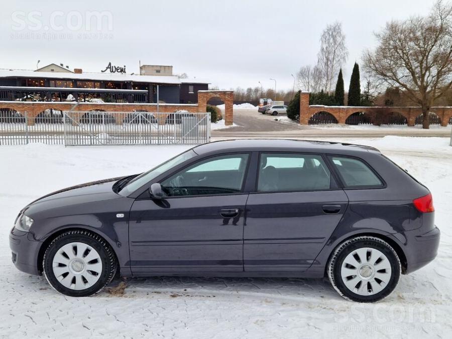 Brown Audi A3 2007 in Bauska, with an engine capacity of 1.90 L and mileage of 161 thousand km for 3790 €, photo 5 on AUTOMOTO.COM.LV