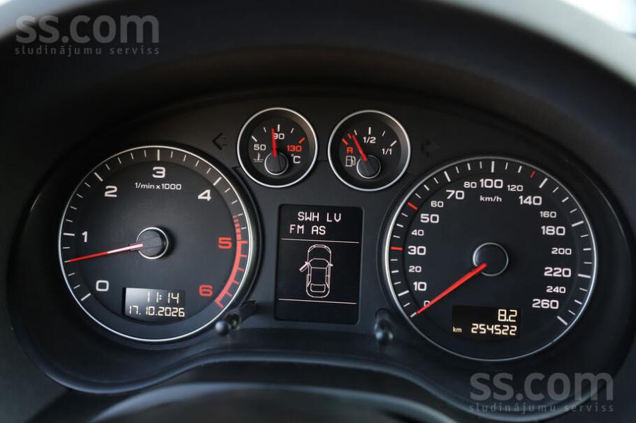 Brown Audi A3 2008 in Tukums, with an engine capacity of 2.00 L and mileage of 255 thousand km for 3350 €, photo 11 on AUTOMOTO.COM.LV