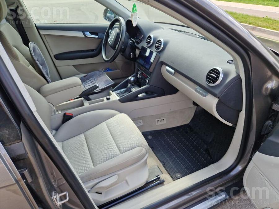 Brown Audi A3 2012 in Ogre, with an engine capacity of 2.00 L and mileage of 165 thousand km for 7100 €, photo 6 on AUTOMOTO.COM.LV
