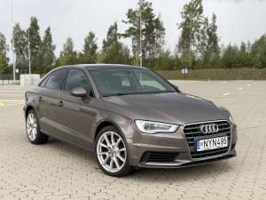 Brown Audi A3 2016 in Vilnius, with an engine capacity of 1.98 L and mileage of 272 thousand km for 10500 €, photo 1 on AUTOMOTO.COM.LV