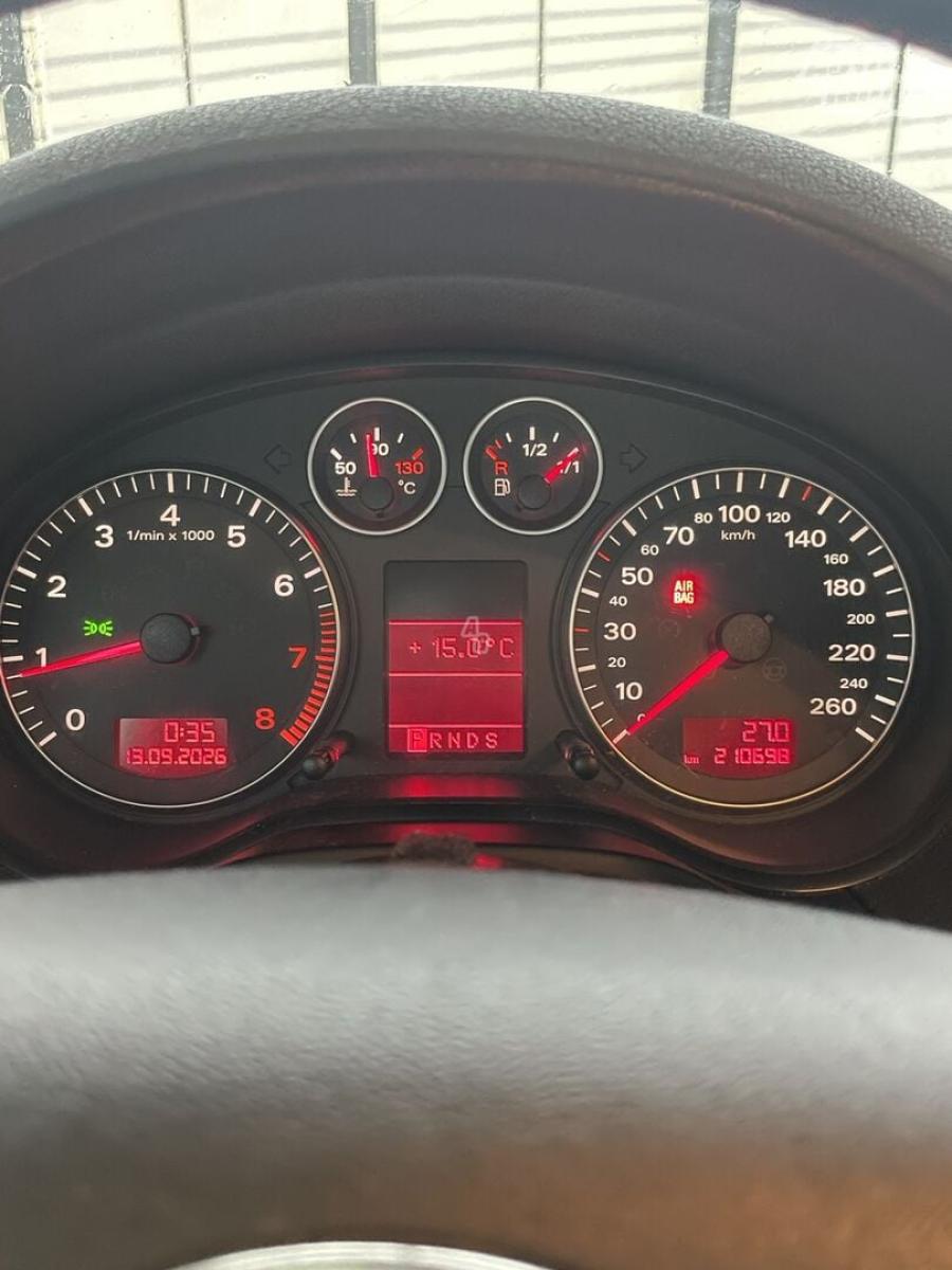 Audi A3 2004 Šauļi, ar dzinēja tilpumu 2.00 L un nobraukumu 210 tūkst. km par 1400 €, foto 15 vietnē AUTOMOTO.COM.LV