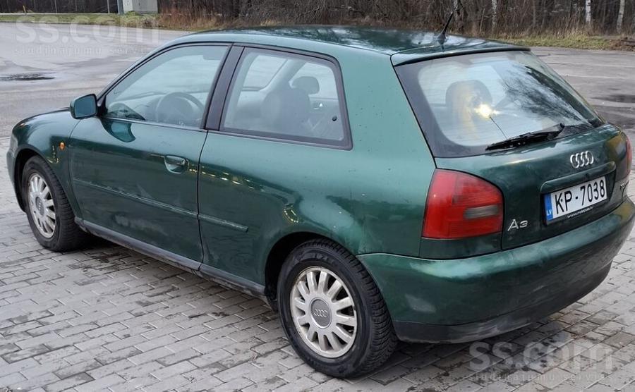 Green Audi A3 1999 in Riga, with an engine capacity of 1.80 L and mileage of 249 thousand km for 1690 €, photo 2 on AUTOMOTO.COM.LV
