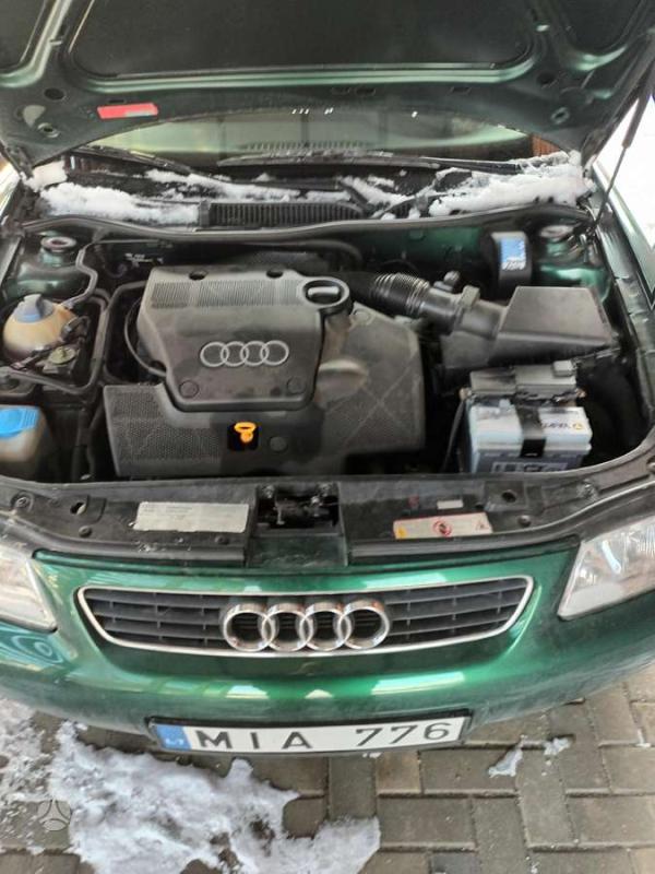 Green Audi A3 1998 in Kaunas, with an engine capacity of 1.60 L and mileage of 148 thousand km for 1100 €, photo 6 on AUTOMOTO.COM.LV