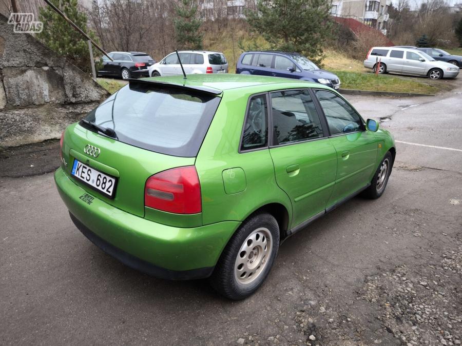 Green Audi A3 1999 in Vilnius, with an engine capacity of 1.60 L and mileage of 221 thousand km for 450 €, photo 4 on AUTOMOTO.COM.LV