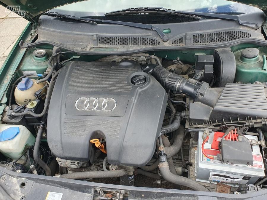 Green Audi A3 2002 in Vilnius, with an engine capacity of 1.60 L and mileage of 209 thousand km for 1000 €, photo 10 on AUTOMOTO.COM.LV