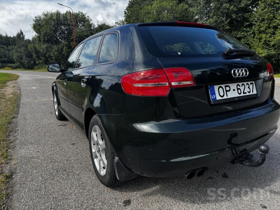 Green Audi A3 2009 in Jekabpils, with an engine capacity of 1.90 L and mileage of 340 thousand km for 4200 €, photo 7 on AUTOMOTO.COM.LV