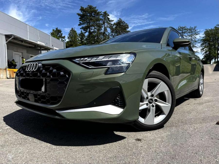 Zaļš Audi A3 2025 Viļņa, ar dzinēja tilpumu 1.50 L un nobraukumu 15 tūkst. km par 34900 €, foto 1 vietnē AUTOMOTO.COM.LV