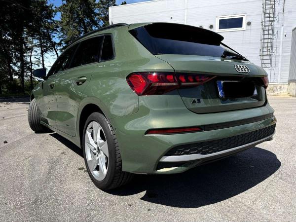 Green Audi A3 2025 in Vilnius, with an engine capacity of 1.50 L and mileage of 15 thousand km for 34900 €, photo 2 on AUTOMOTO.COM.LV