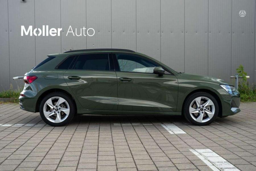 Green Audi A3 2025 in Vilnius, with an engine capacity of 1.50 L and mileage of 15 thousand km for 36000 €, photo 8 on AUTOMOTO.COM.LV