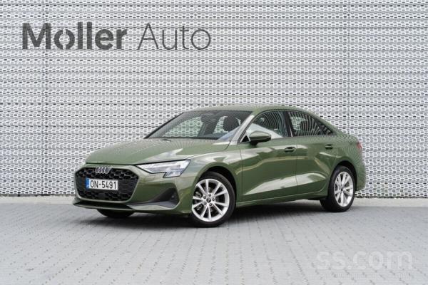 Green Audi A3 2025 in Riga, with an engine capacity of 1.50 L and mileage of 23 thousand km for 27900 €, photo 1 on AUTOMOTO.COM.LV