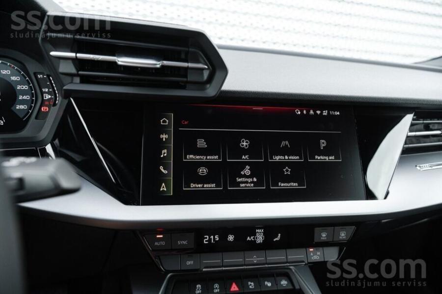 Green Audi A3 2025 in Riga, with an engine capacity of 1.50 L and mileage of 23 thousand km for 27900 €, photo 33 on AUTOMOTO.COM.LV