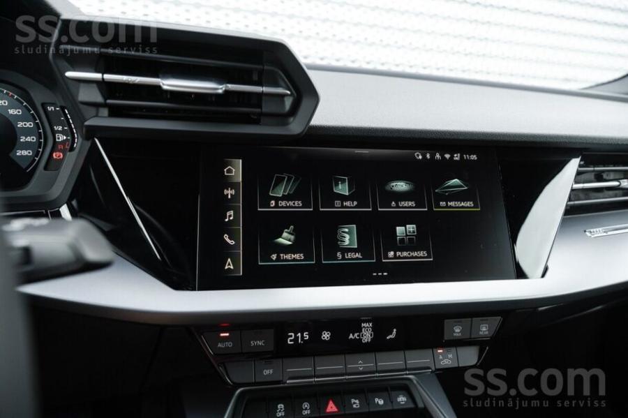 Green Audi A3 2025 in Riga, with an engine capacity of 1.50 L and mileage of 23 thousand km for 27900 €, photo 39 on AUTOMOTO.COM.LV